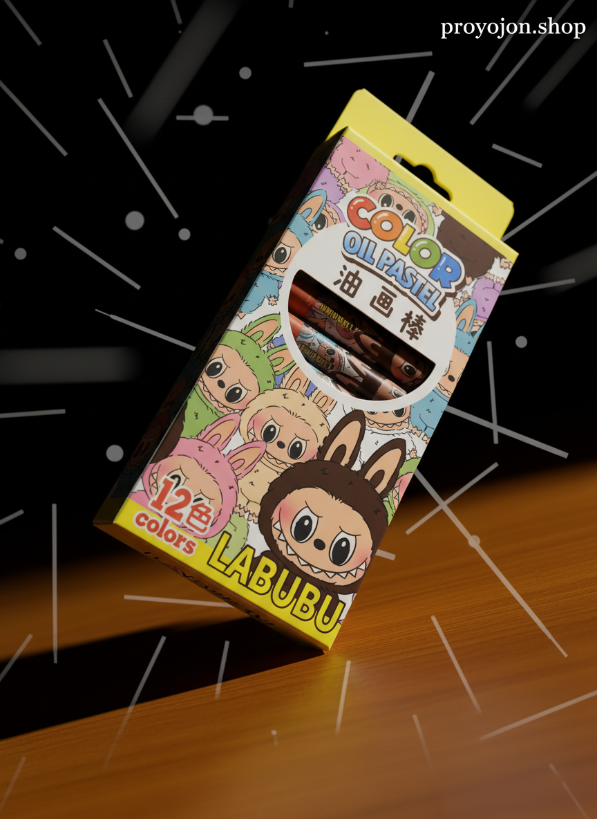 Labubu 12 Color Oil Pastels | proyojon.shop